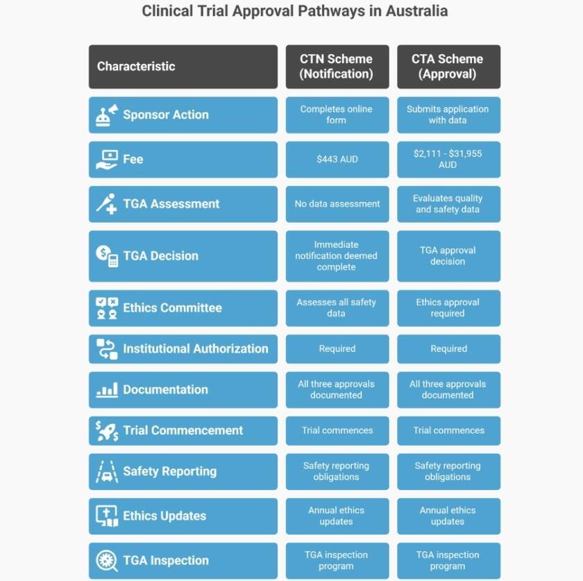 TGA Clinical Trial Requirements 2025 | CTN vs CTA Guide